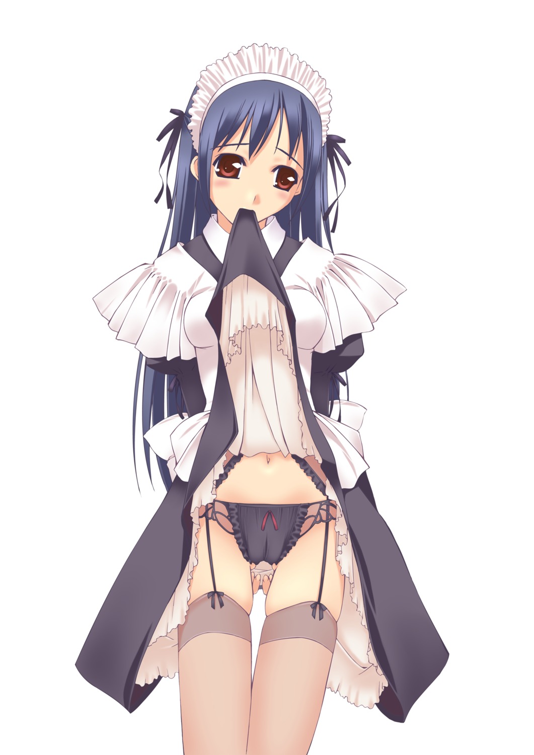 murakami suigun cameltoe garter belt maid pantsu skirt lift stockings thighhighs | #49555 | yande.re